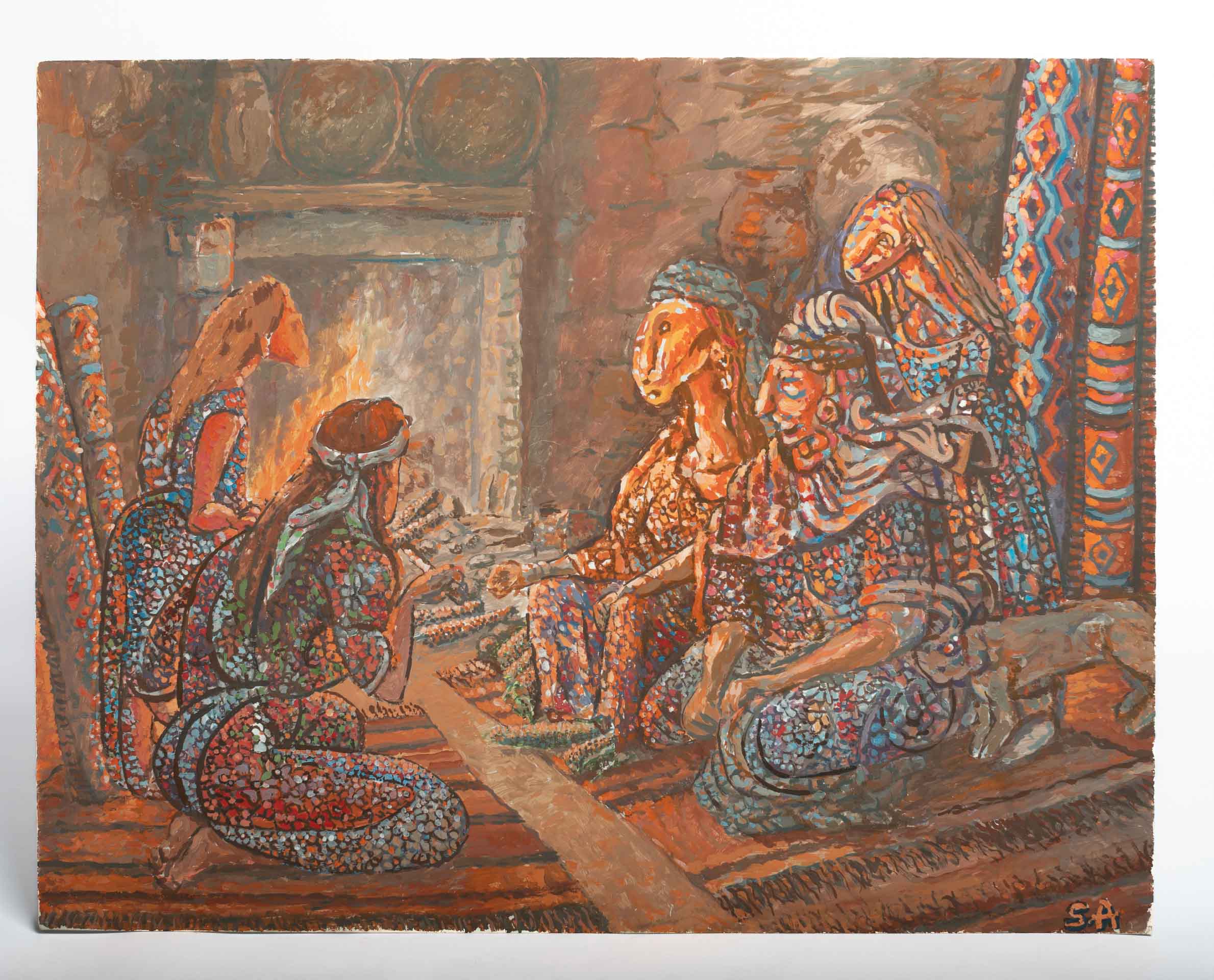 Auressiennes autour du feu, Salah Amrane /Elwani