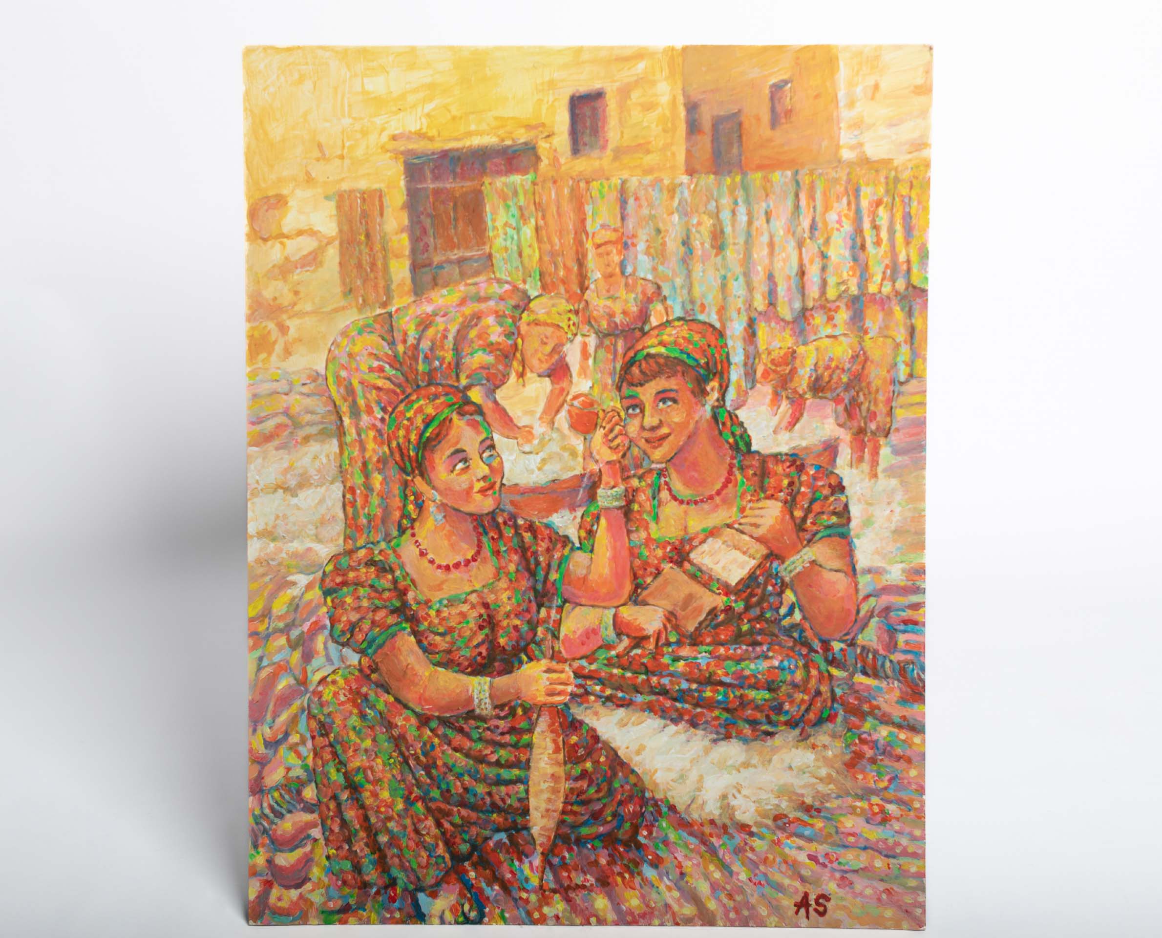 Auressiennes au travail de la laine , Salah Amrane /Elwani